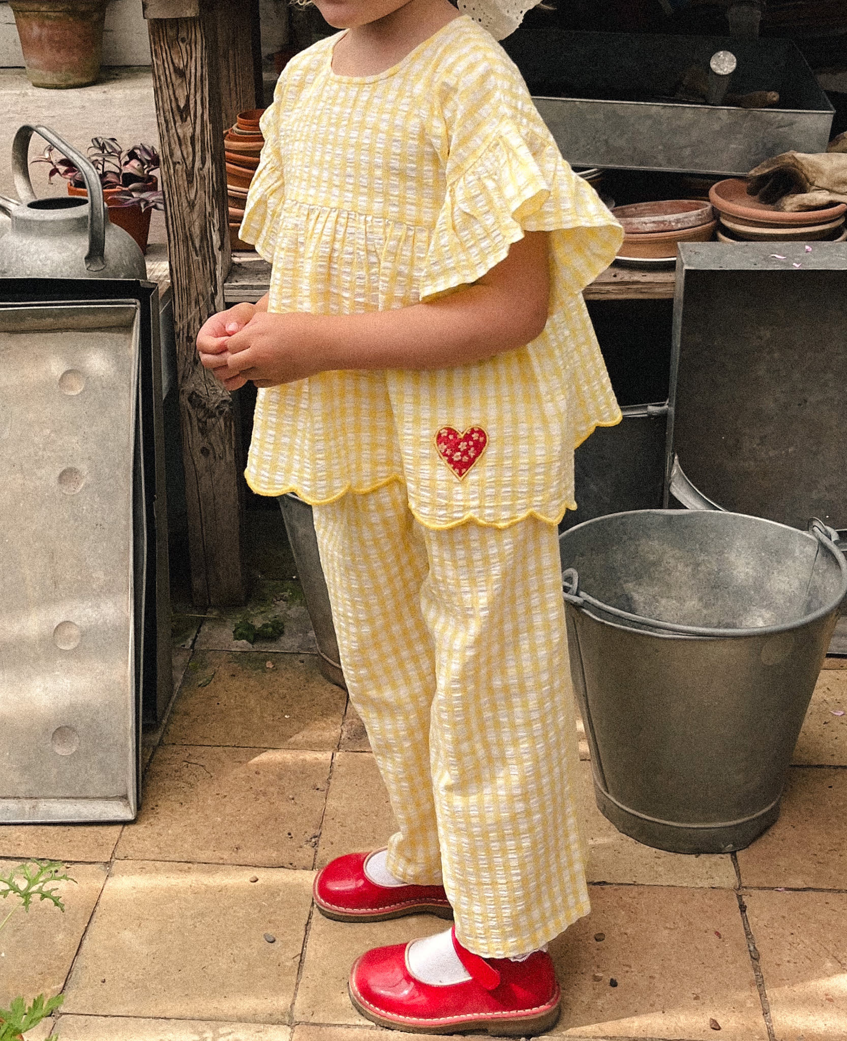 Charlene MINI Top - Yellow Checks – SISSEL EDELBO