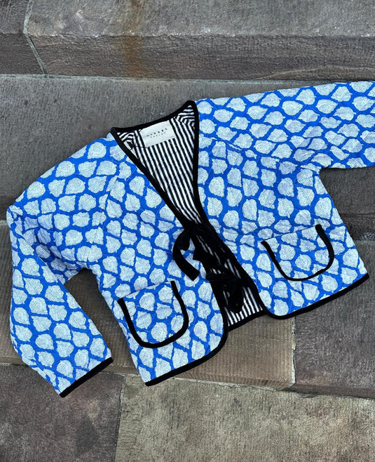 Suvanna Jacket - Blue Leaves – SISSEL EDELBO